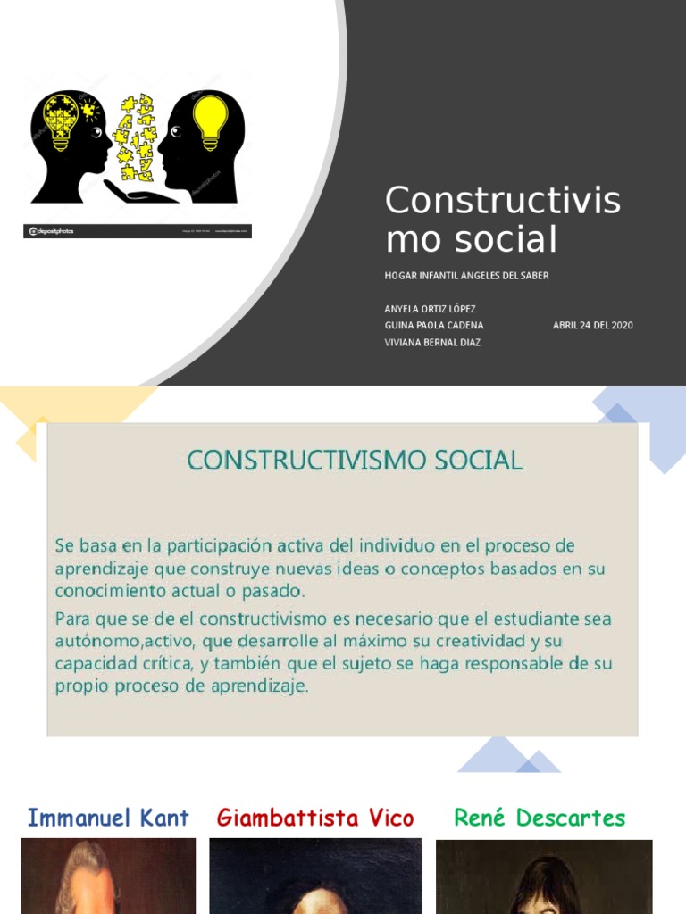 Constructivismo Social Exposicion | PDF | Constructivismo (filosofía de la educación) | Aprendizaje