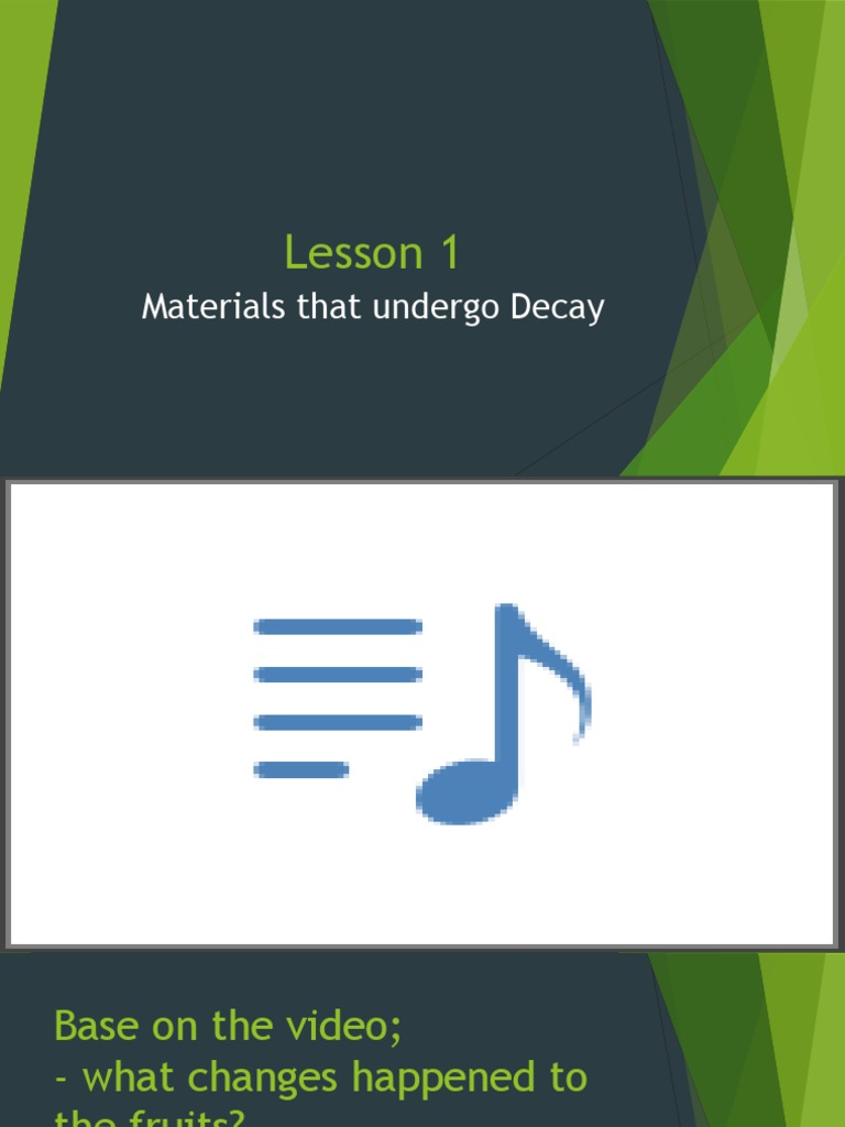 Lesson 1: Materials That Undergo Decay | PDF