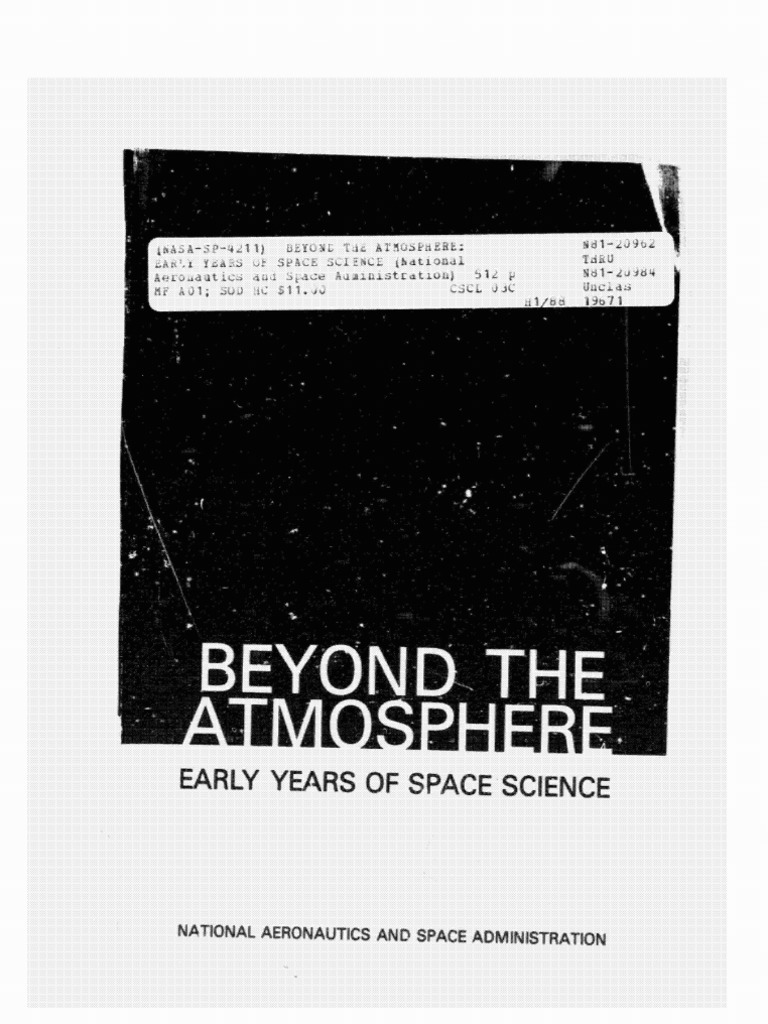 Beyond The Atmosphere Early Years of Space Science | PDF | Theory ...