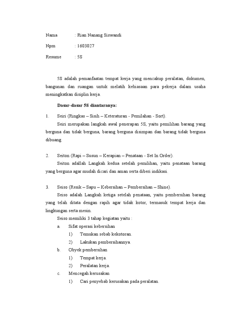 Resume 5S | PDF