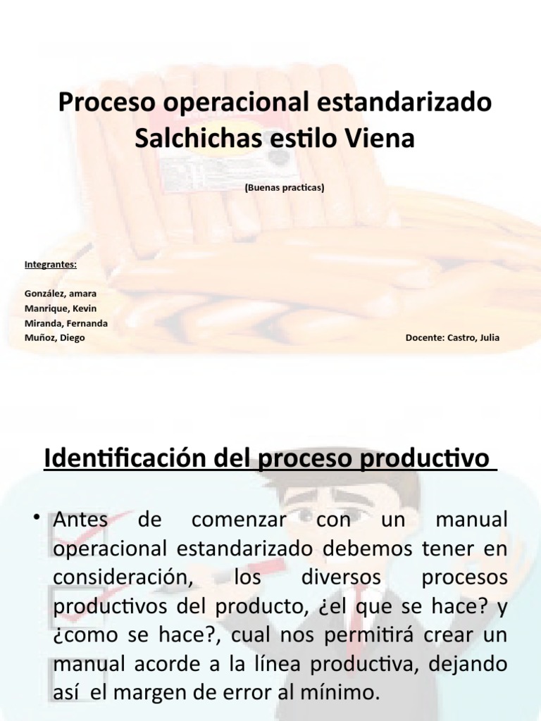 Proceso Operacional Estandarizado | PDF | Carne | Naturaleza