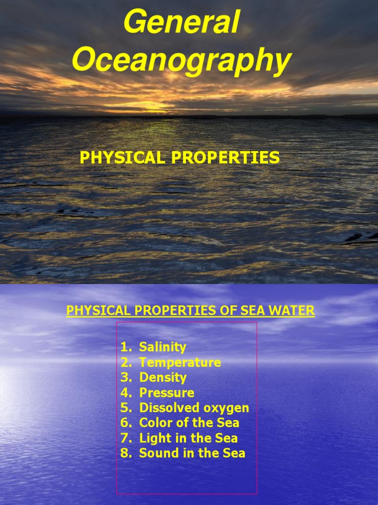 General Oceanography: Physical Properties | PDF | Sea Surface ...