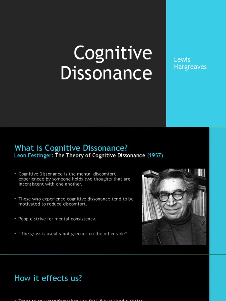 Cognitive Dissonance | PDF