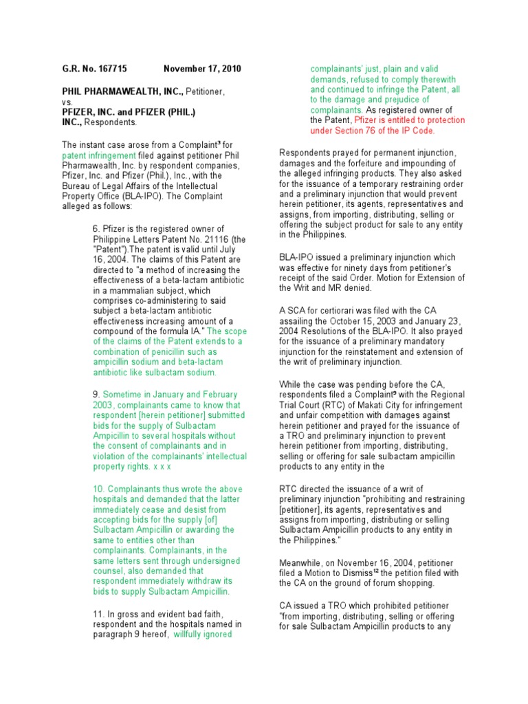 IP Case 1 3 Digests | PDF | Patent | Trademark