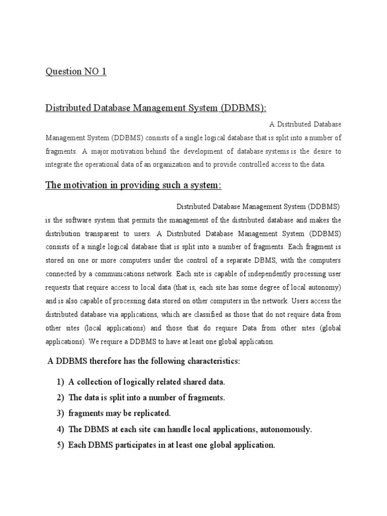 Distributed Database Management | PDF | Databases | Information Management