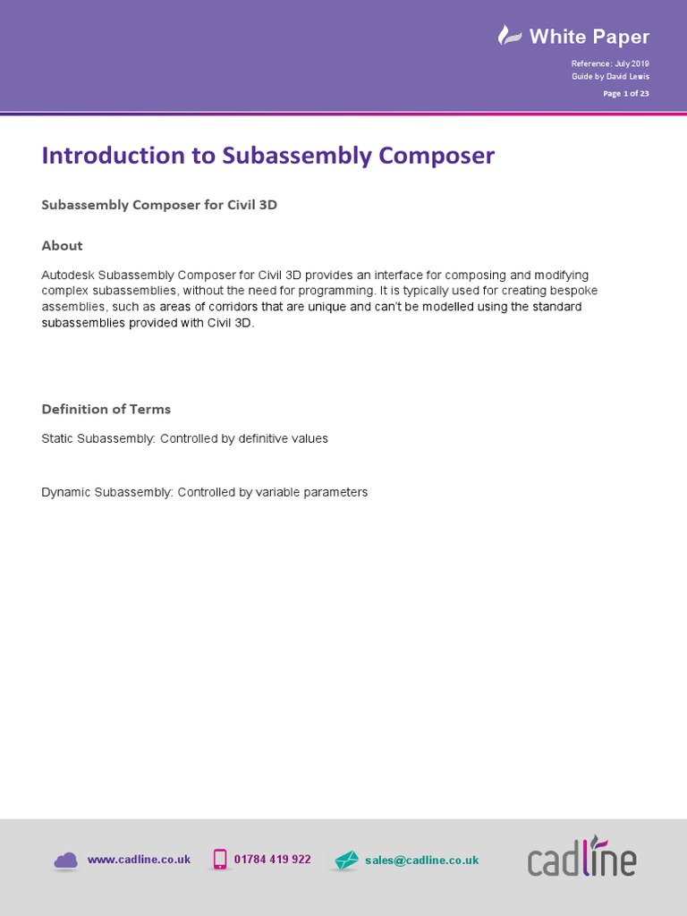 Introduction To Subassembly Composer - White Paper PDF | PDF | Parameter (Computer Programming ...