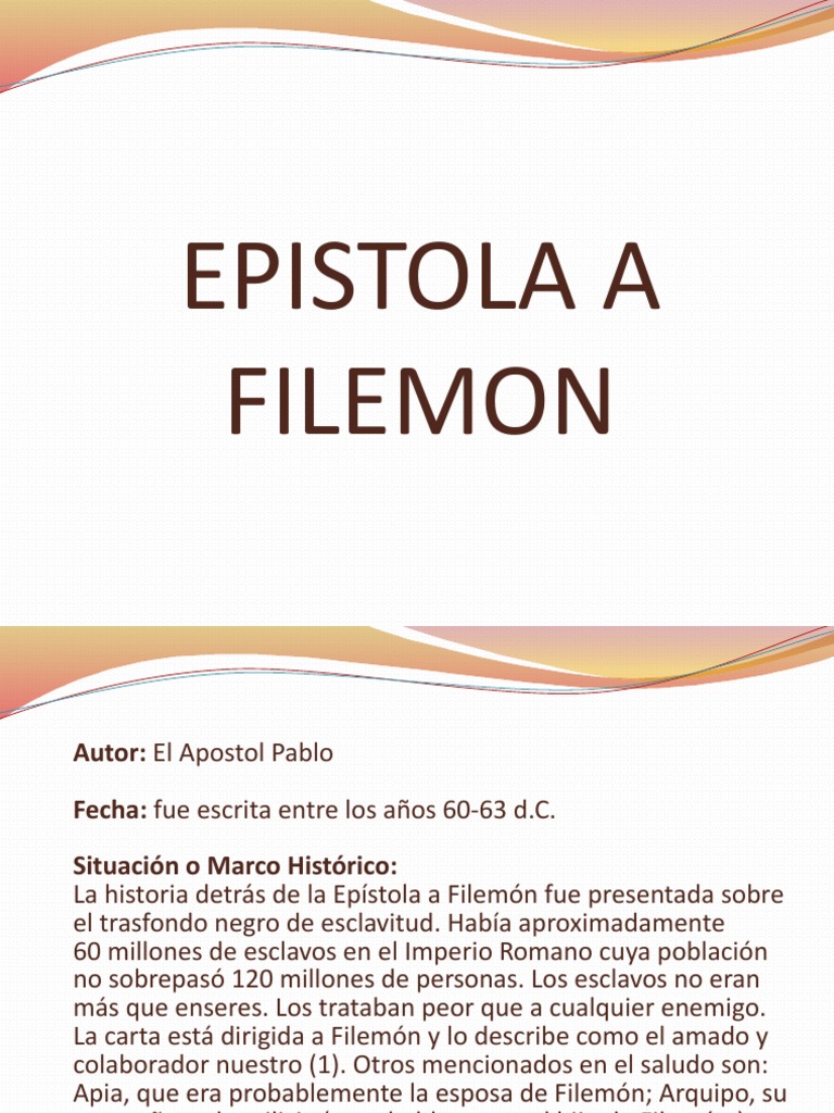 Filemon | PDF | Epístola a Filemón | Pablo el apóstol