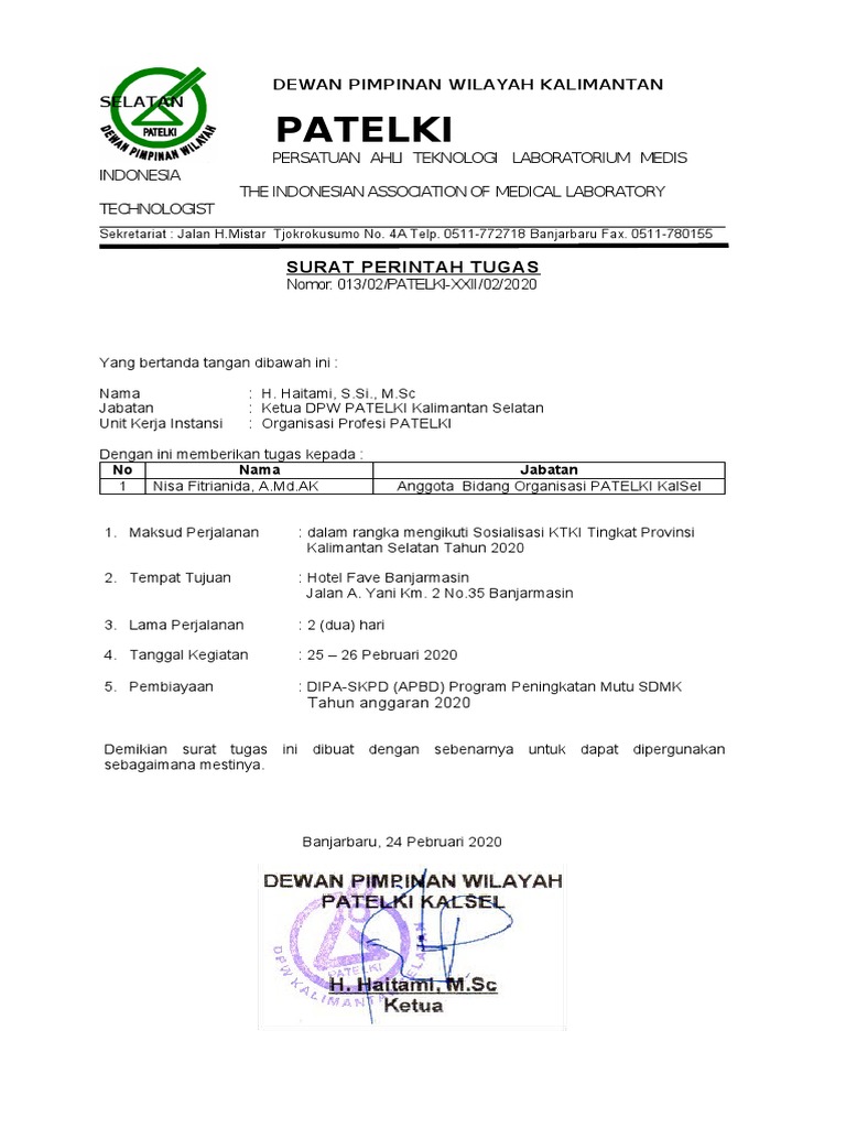 3 - Surat Tugas Ica DR | PDF