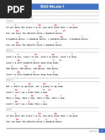 500 Miles Chords for Beginners | PDF