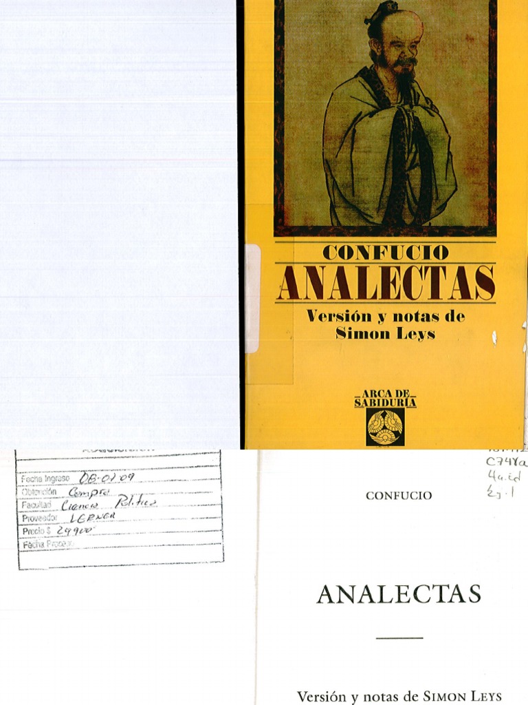 Confucio Analectas | PDF