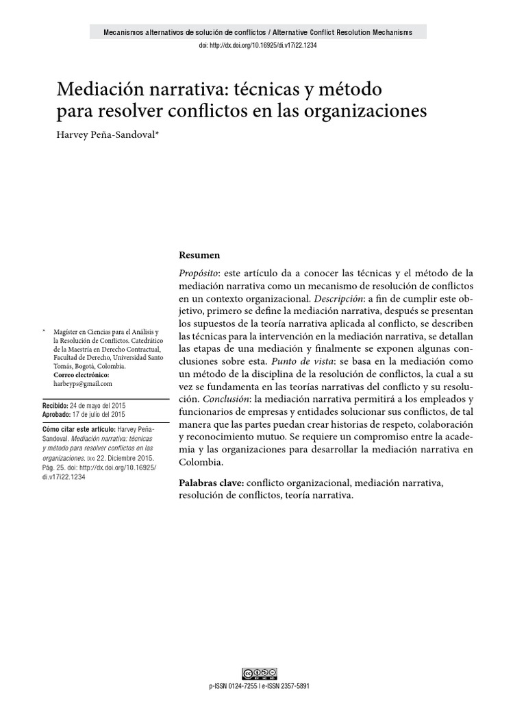 1234-Texto Del Artículo-2804-2-10-20160412 PDF | PDF | Mediación ...