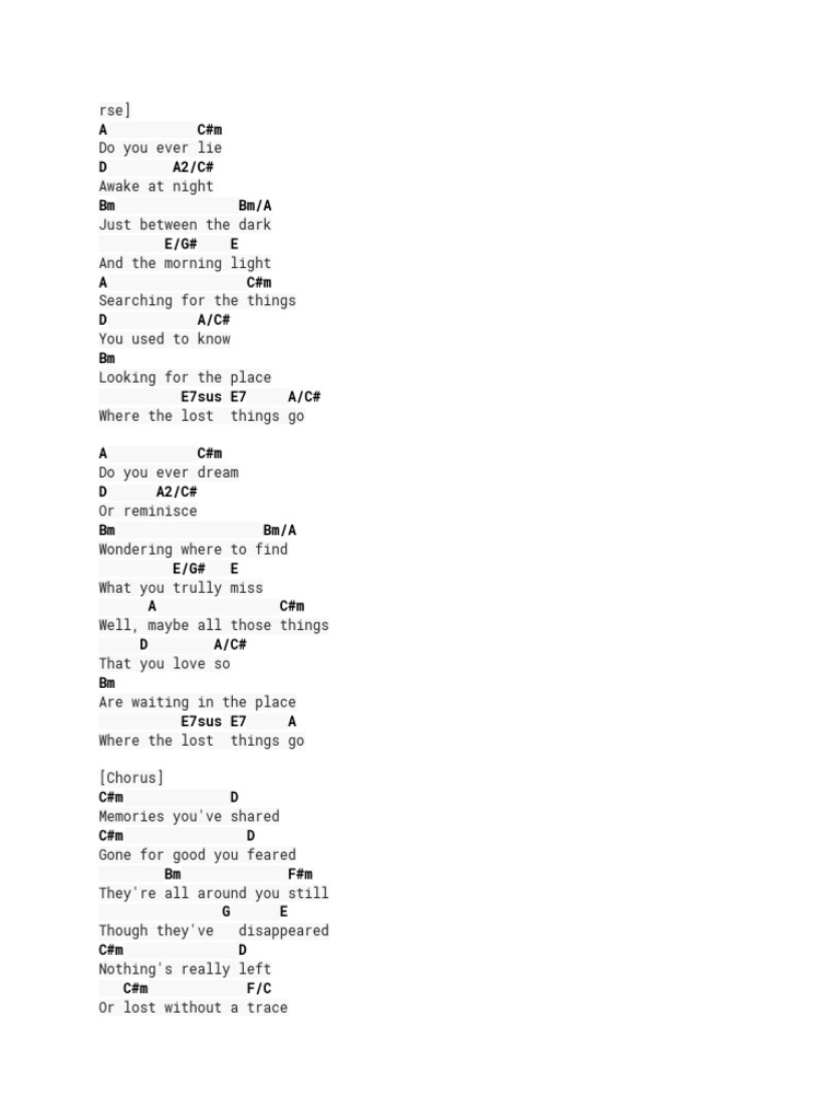 Where The Lost Things Go | PDF