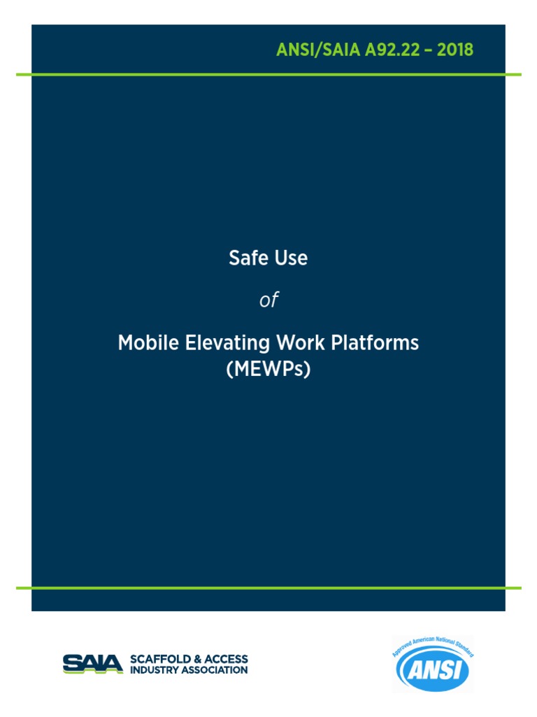 Ansi Saia A92.22-2018 | PDF | Lease | Safety