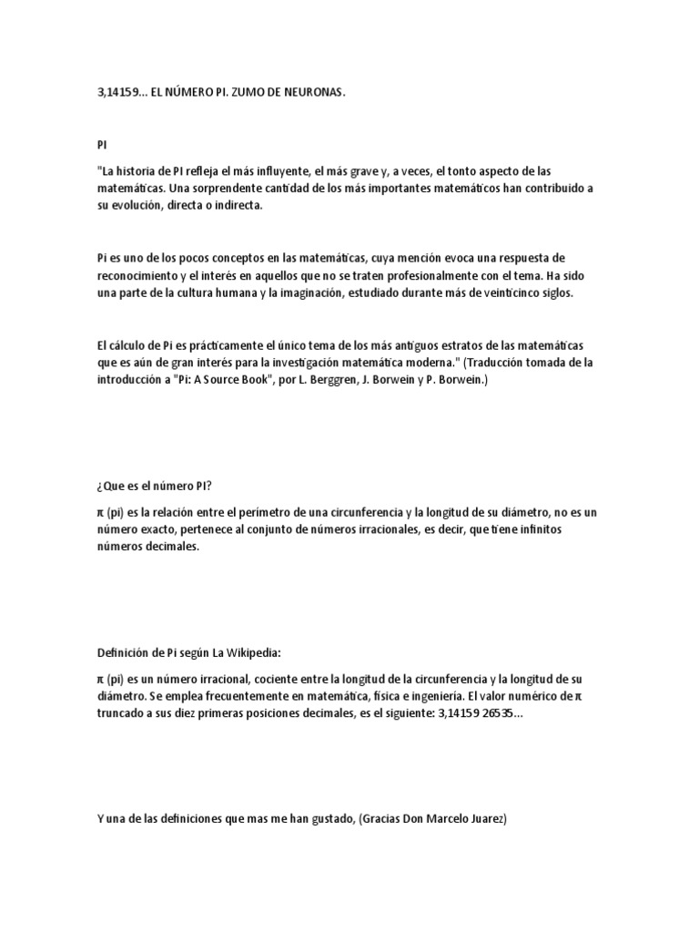 Pi 3.1416 | PDF | Pi | Análisis matemático