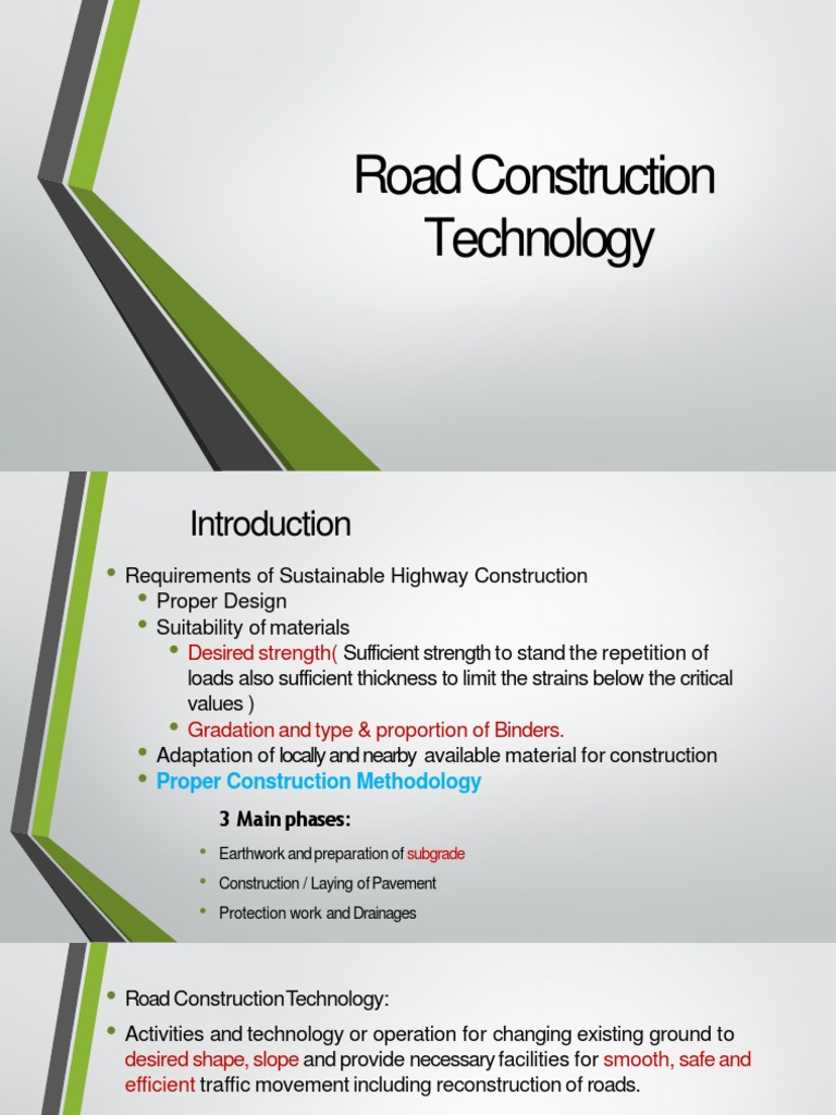 Road Construction Technology | Download Free PDF | Road Surface | Asphalt