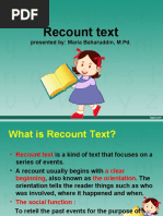 Recount Text Structure Explained | PDF | Verb | Languages