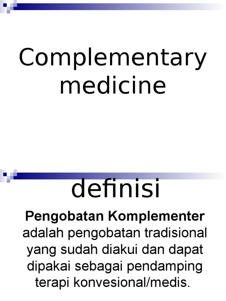 Complementary Medicine | PDF | Kesehatan Holistik | Sains & Matematika