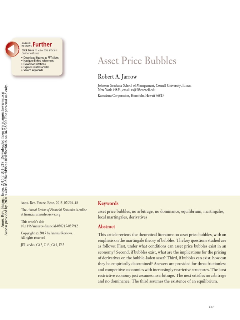 Asset Price Bubbles PDF | PDF | Economic Bubble | Teaching Mathematics