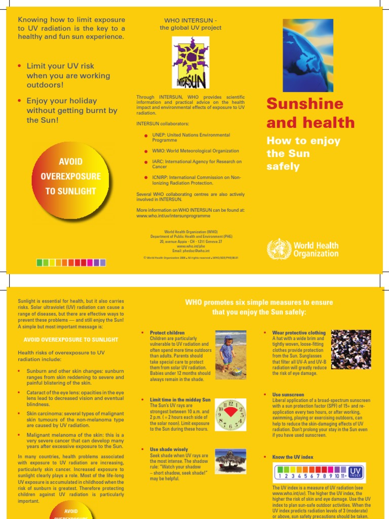 Sunshine and Health: How To Enjoy The Sun Safely | PDF | Sunscreen ...