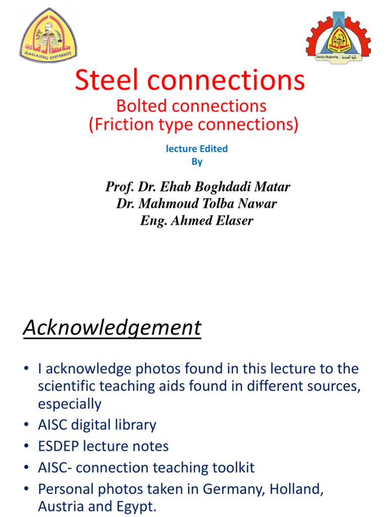 Friction Type Bolted Connections Guide | PDF | Nut (Hardware) | Screw