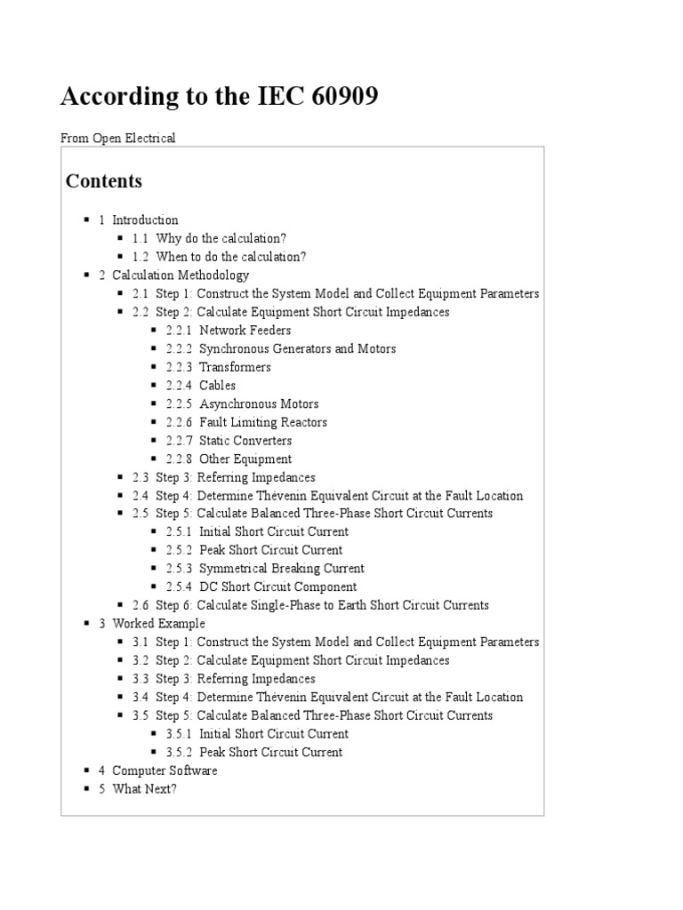 According To The IEC 60909 | PDF | Electrical Impedance | Transformer