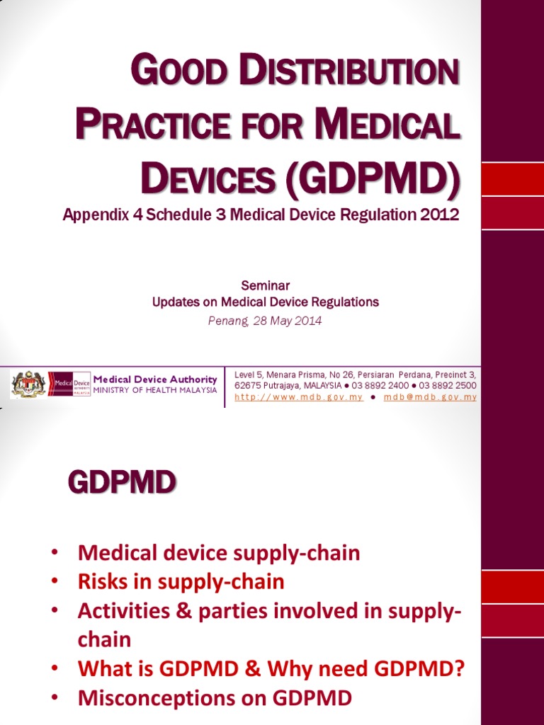 Good Distribution Practice For Medical Devices (GDPMD) PDF | PDF ...