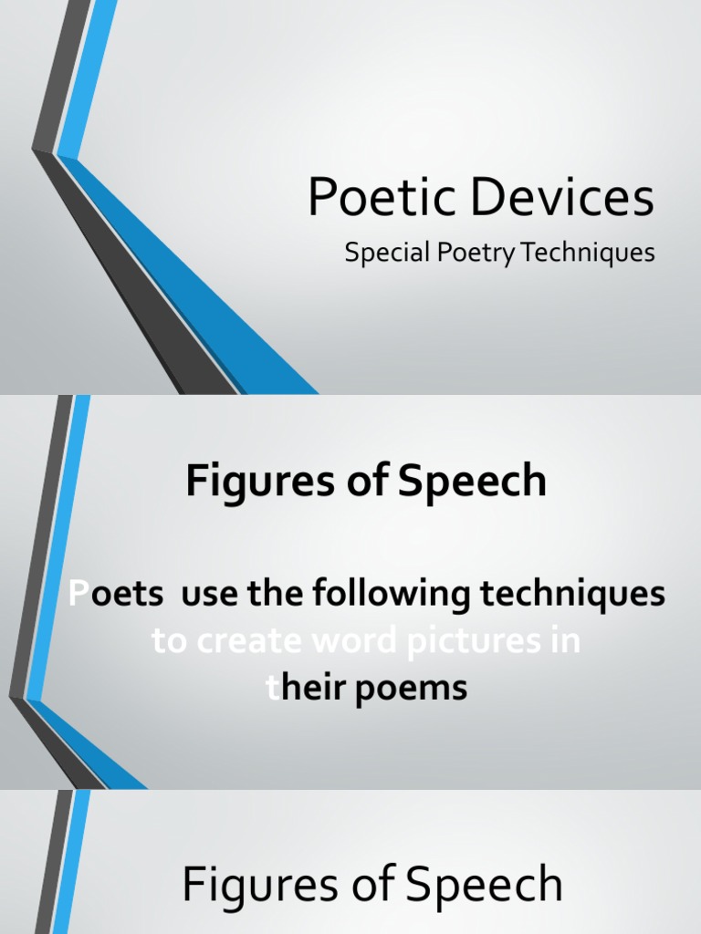 Poetic Devices: Special Poetry Techniques | PDF | Rhyme | Poetry