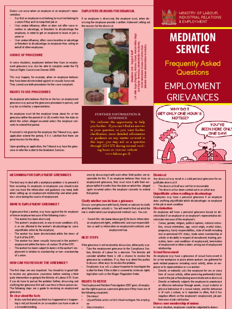 Employment Grievance Brochure | PDF | Sexual Harassment | Employment