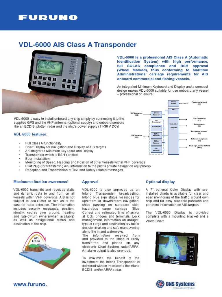 VDL-6000 AIS Class A Transponder | PDF | Radio Technology ...