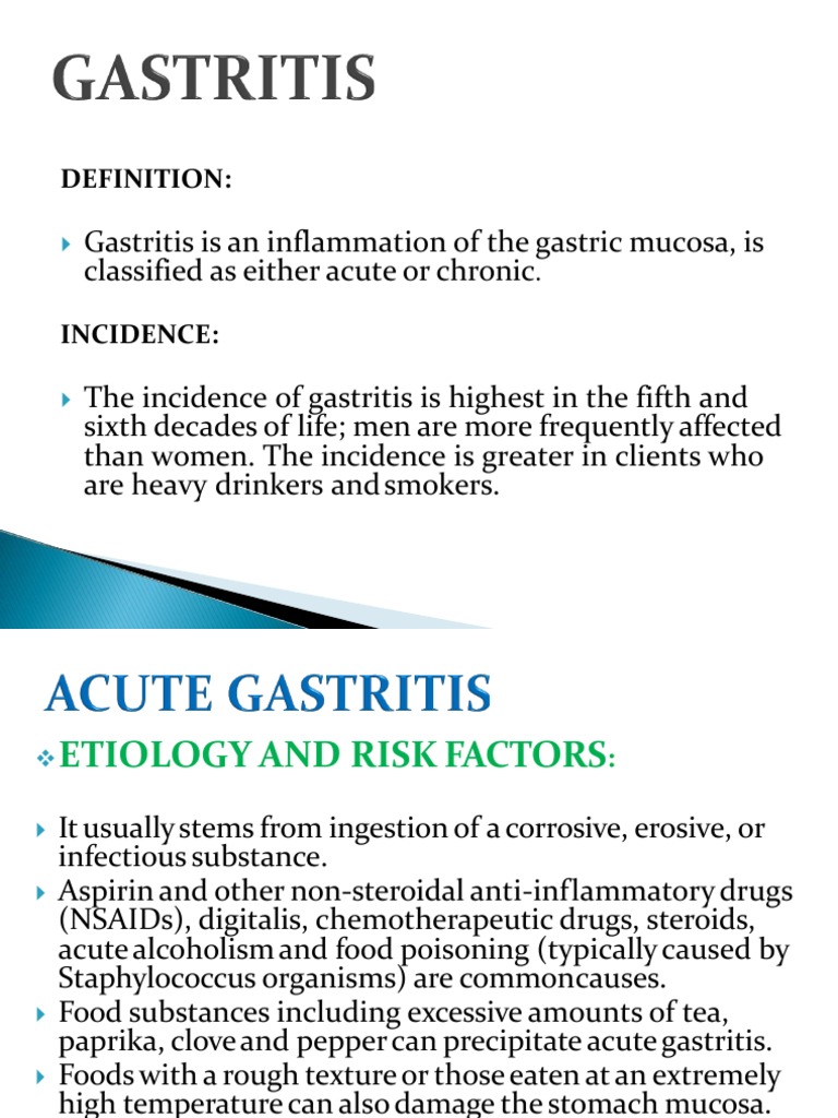 Gastritis PDF | PDF | Gastroenterology | Medical Specialties