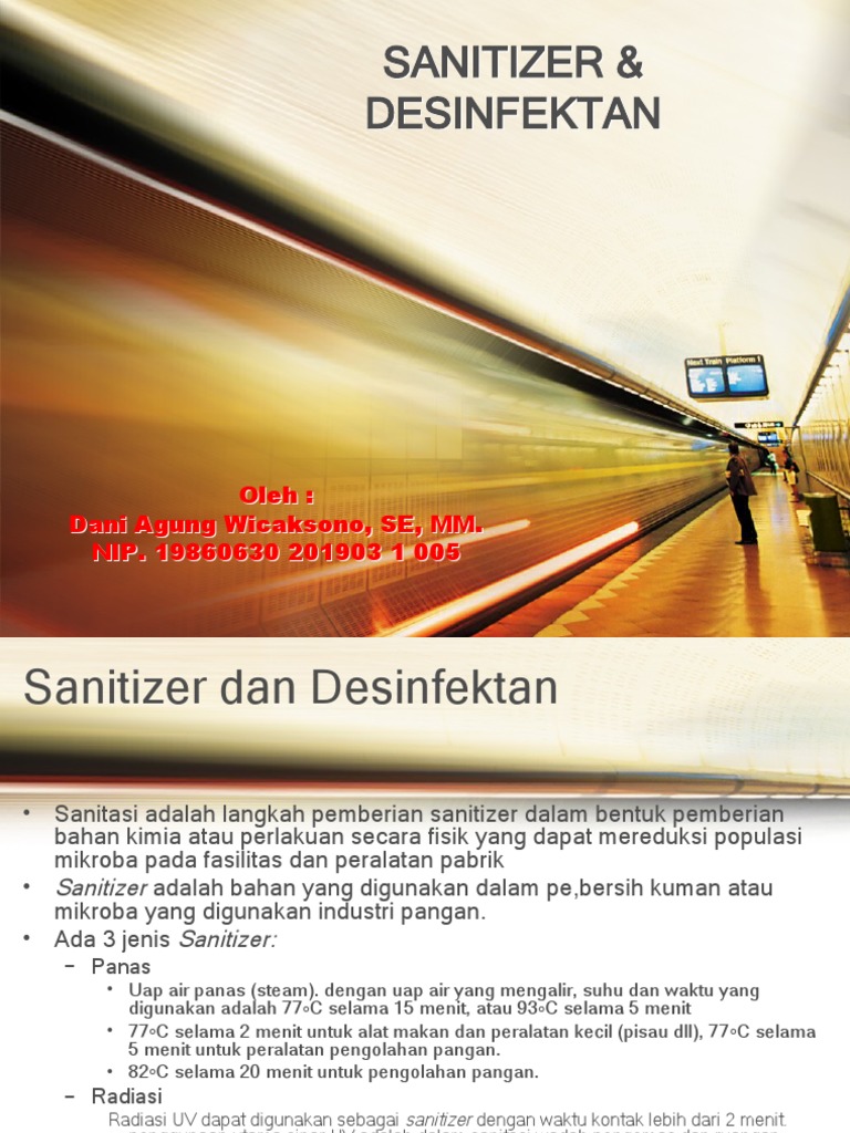 Panduan Lengkap Sanitizer dan Desinfektan | PDF