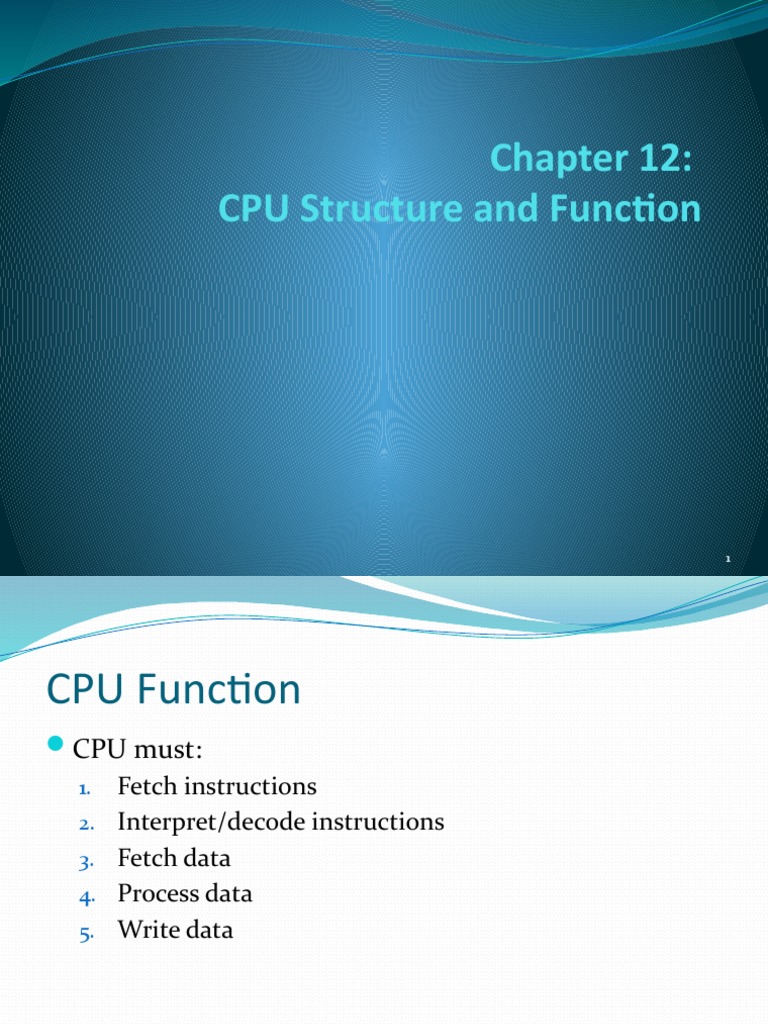 CPU Structure & Functions | PDF | Central Processing Unit | Cpu Cache