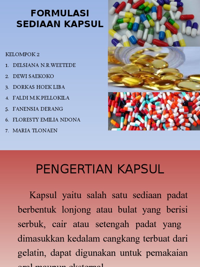 Formulasi Sediaan Kapsul Kelompok Ii-1 | PDF