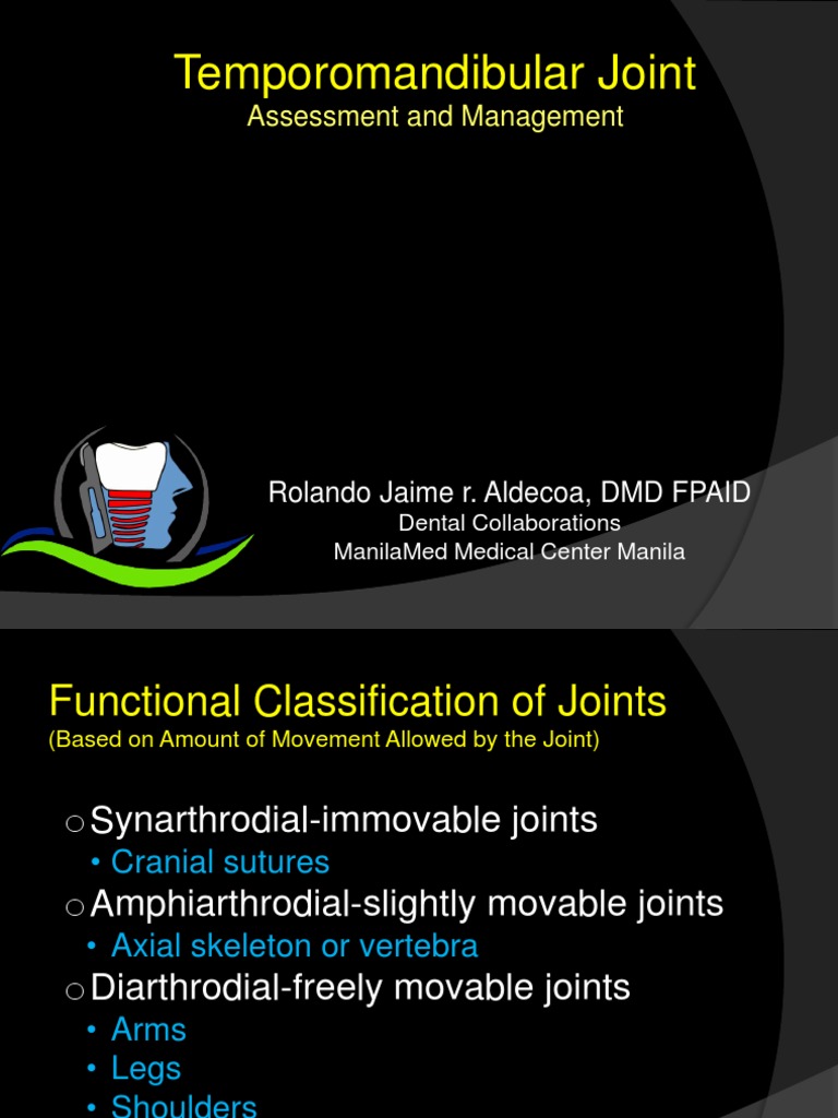 Temporomandibular Joint - Assessment and Management - NOTES FOR COURSE ...