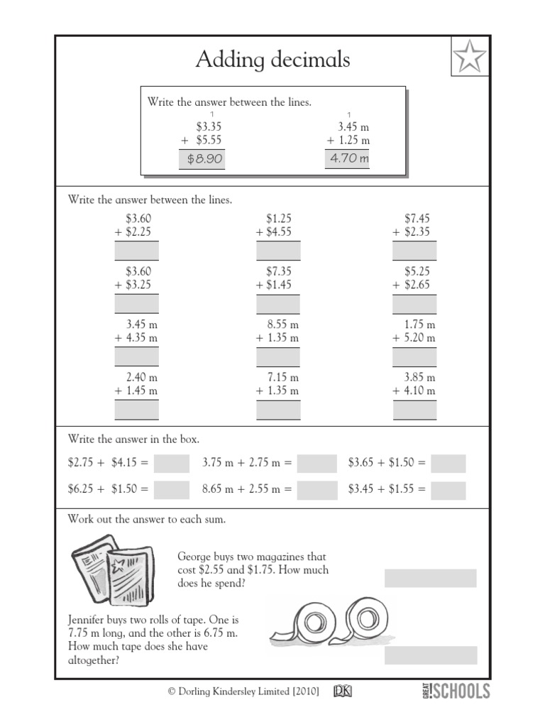 Adding Decimals: © Dorling Kindersley Limited (2010) | PDF | Business