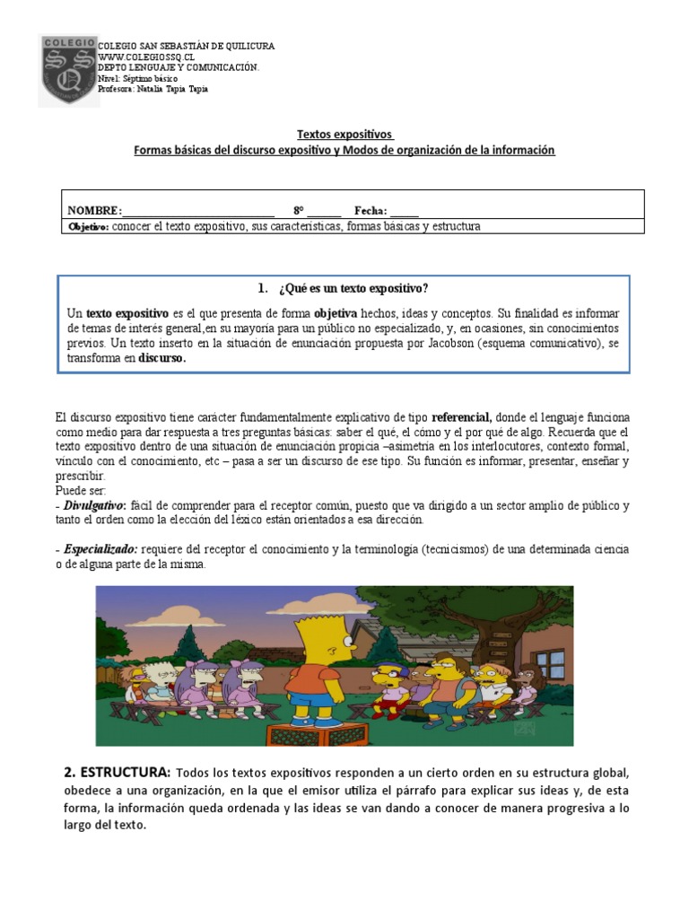 Guia de Formas de Textos Expositivos | PDF | Narrativa | Comunicación