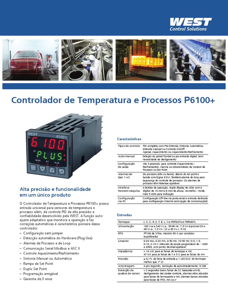 Controlador de Temperatura e Processos P6100+: Alta precisão e ...