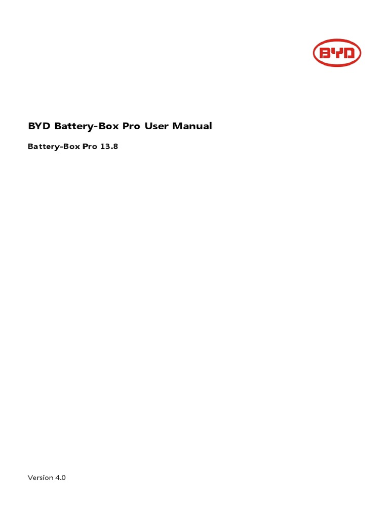 2018-12-14 Battery-Box Pro 13.8 User Manual EN V4.0 PDF | PDF ...