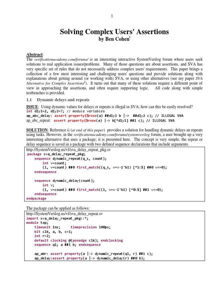 Solving Complex Assertions Pdf Computer Programming Software Development 