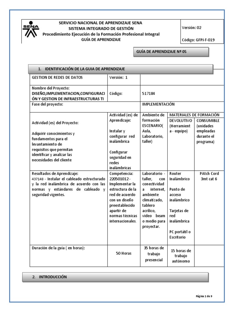 05 - GFPI-F-019 Guia de Aprendizaje - REDES INALAMBRICAS | PDF | Punto de acceso inalámbrico ...