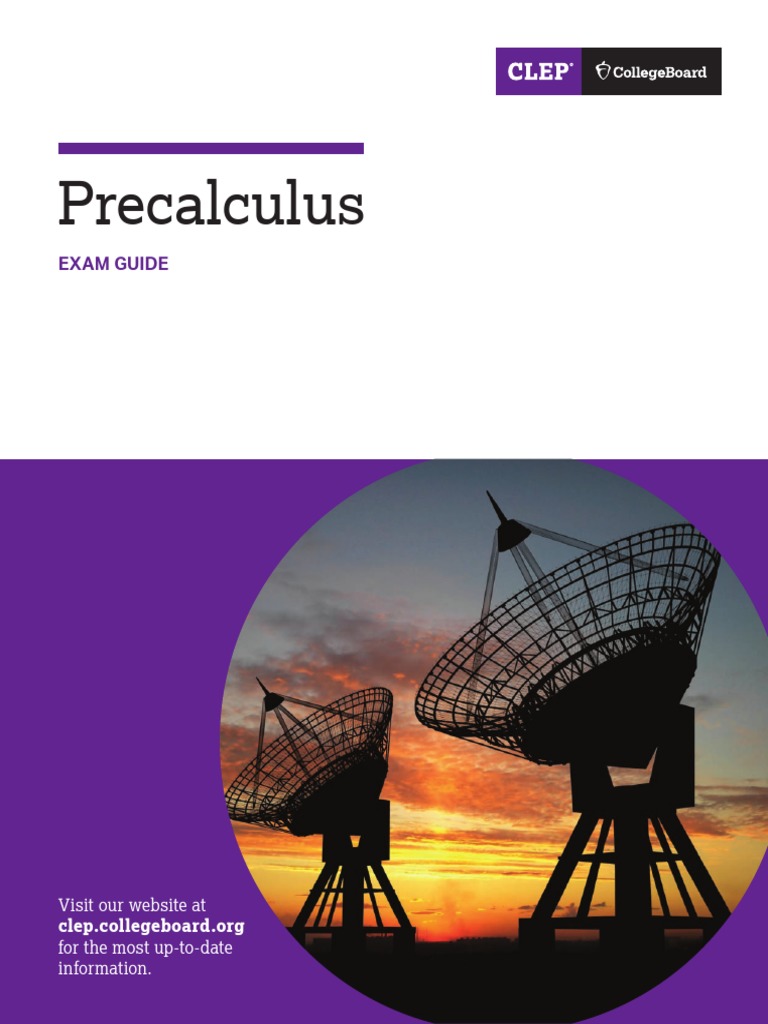 CollegeBoard - CLEP Precalculus 2020 (2020, College Board) PDF | PDF ...