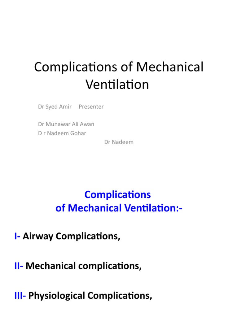 Complications of Mechanical Ventilation | PDF