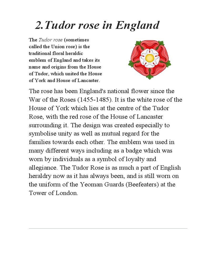 2.tudor Rose in England | PDF | Heraldry | Symbols