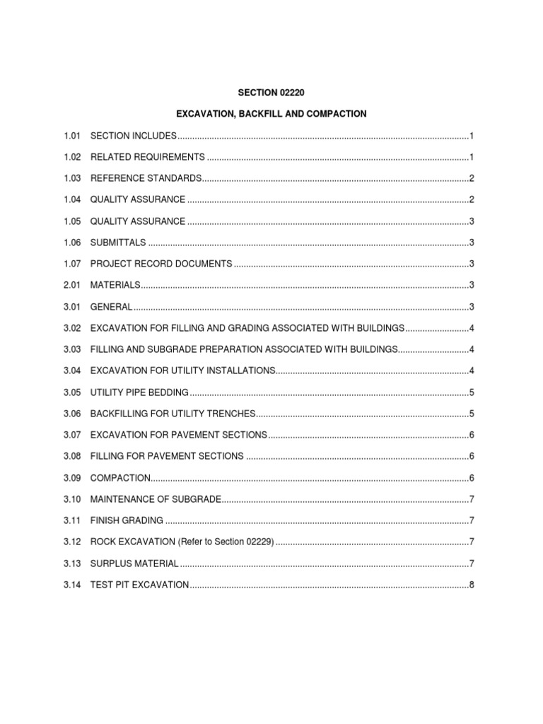 Excavation, Backfill and Compaction | PDF | Road Surface | Geotechnical ...