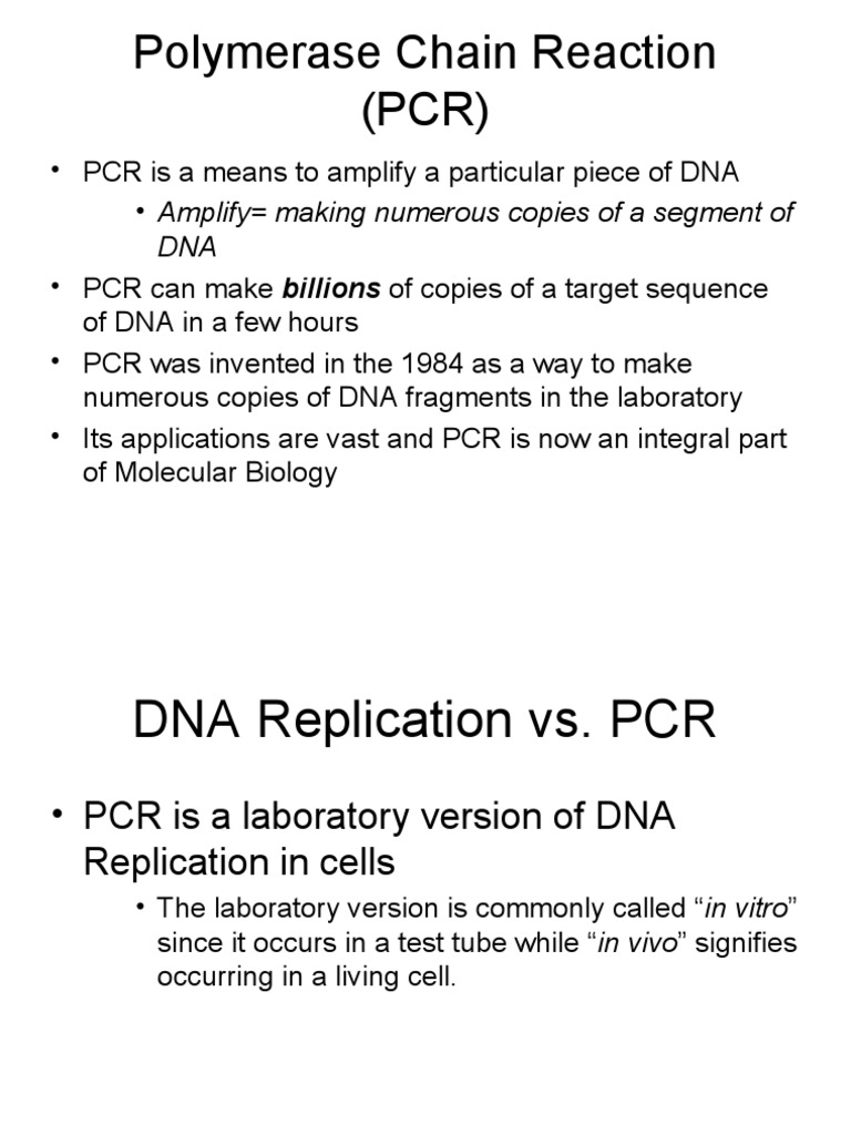 Amplifying DNA through Polymerase Chain Reaction: An Overview of the ...