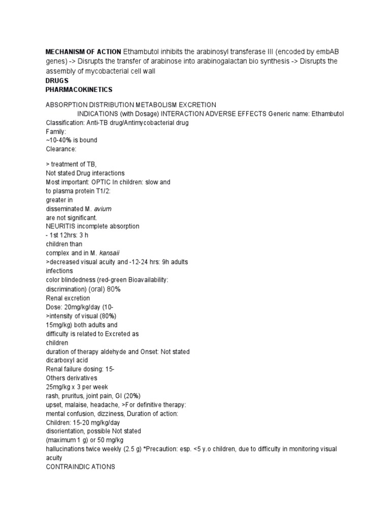 TB Drugs (RIPE) | PDF | Pharmaceutical Sciences | Pharmacology