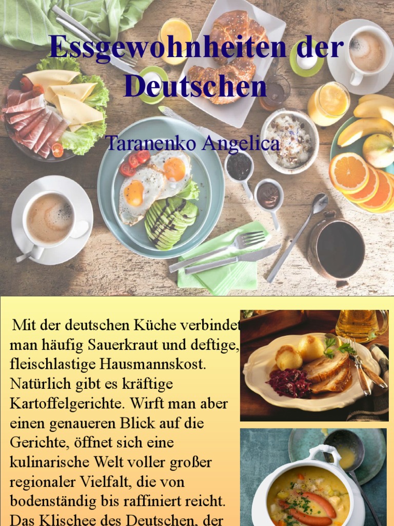 Essgewohnheiten Der Deutschen | PDF