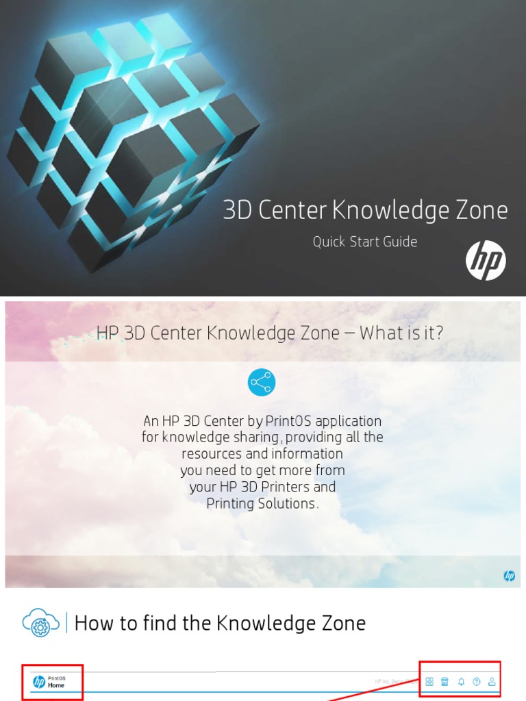HP 3D Center User Guide | PDF | Icon (Computing) | Mobile App