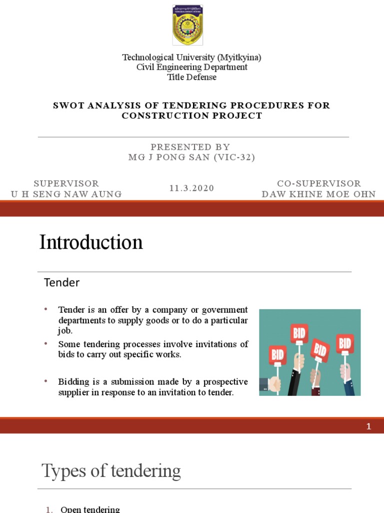 Tendering Processes (Recovered) | PDF | Swot Analysis | Economies