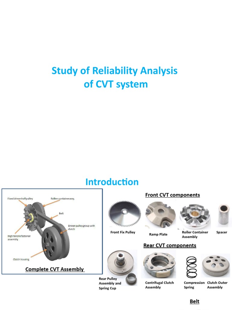 Study of Reliability Analysis of CVT System | PDF | Belt (Mechanical ...